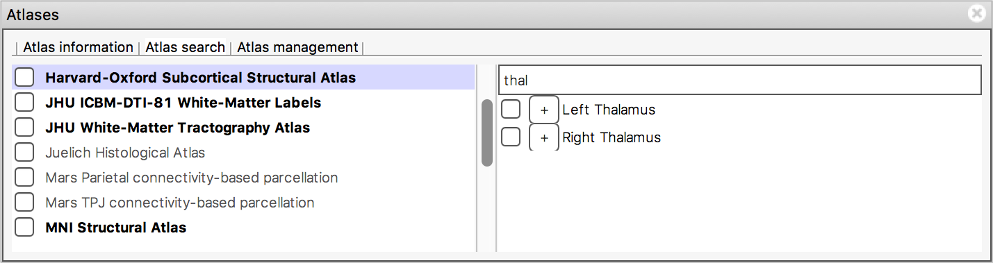 Atlases — FSLeyes documentation